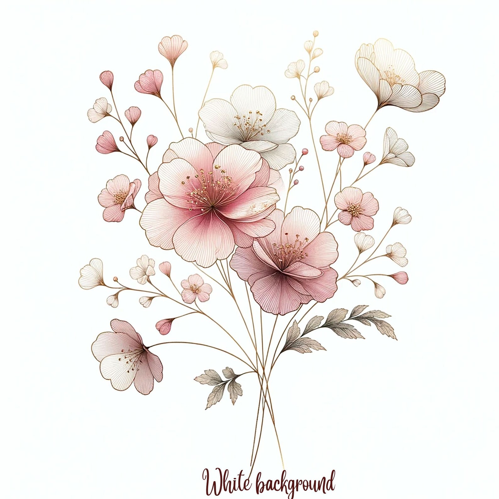 16 Jpgs, Pastel Flower Clipart Jpgs, Flowers Clipart, Flowers for Print ...