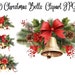 10 Christmas Bells, Holly Clipart, Christmas Clipart, High Quality Jpgs ...