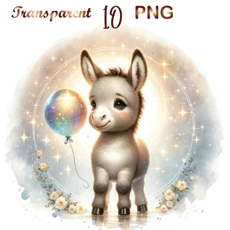 10 PNG Donkey Clipart Bundle, Donkey Png, Donkey Poster,donkey Wall Art ...