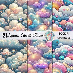 21 Printable Glitter Digital Papers,clouds Digital Papers, Jpgs,glitter ...