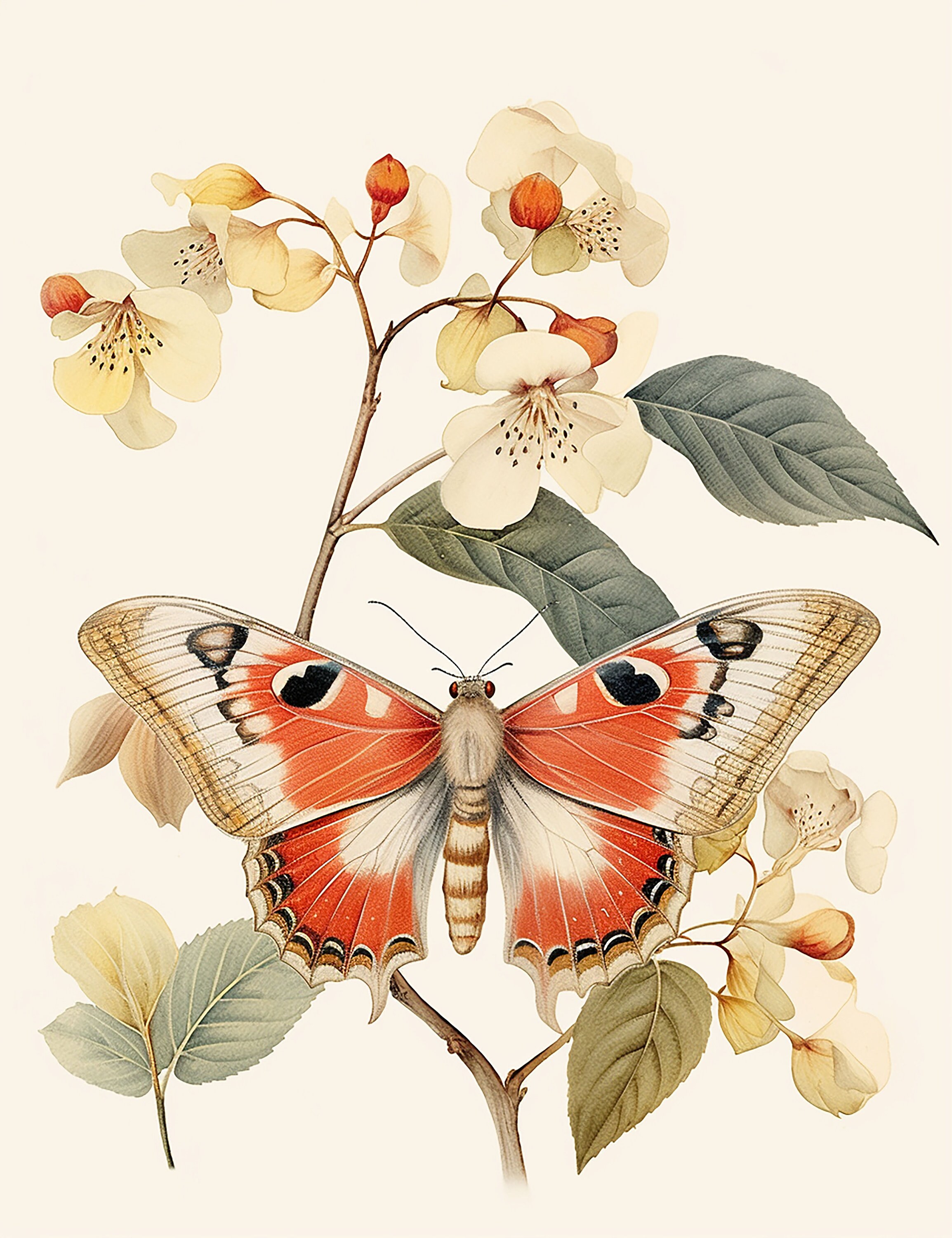 20 Printable Magical Moths Background Digital Paper, Magical Moths ...