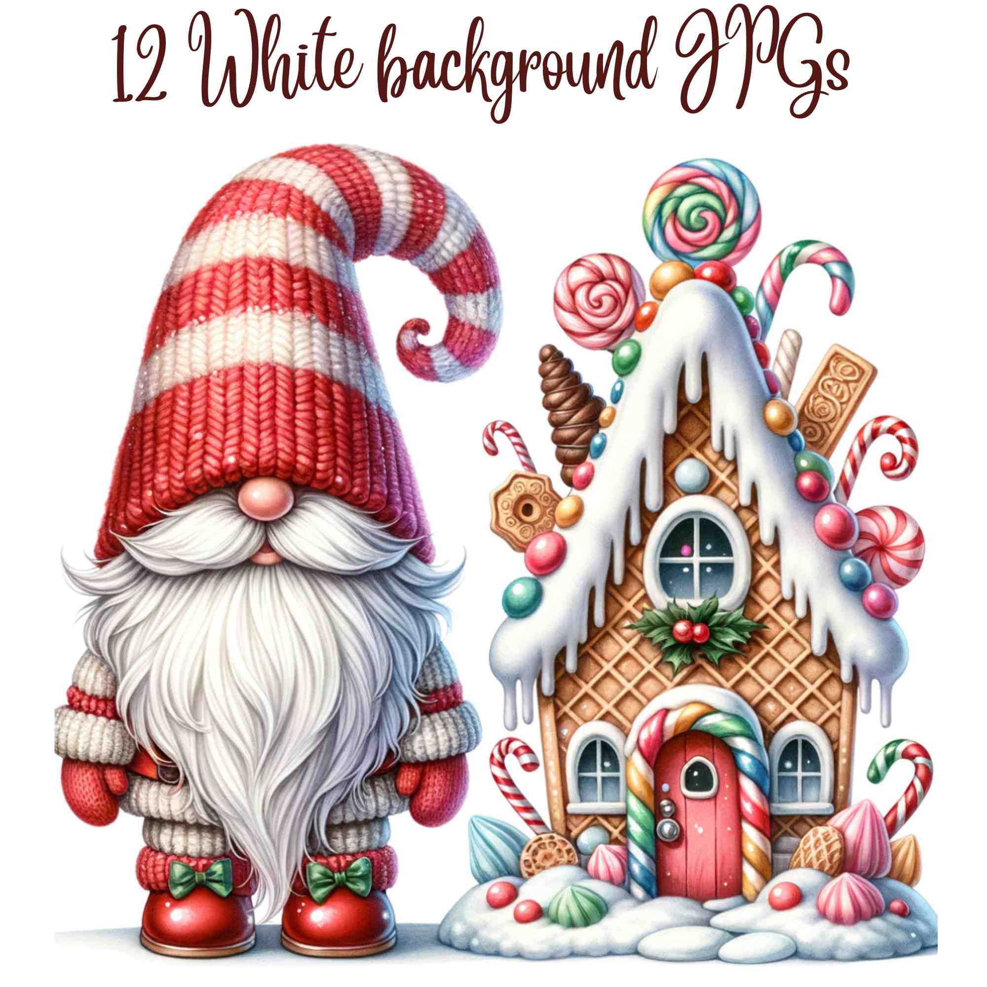 12 Gnome Christmas, Candyland Clipart, Gnome Christmas Clipart, Gnome ...