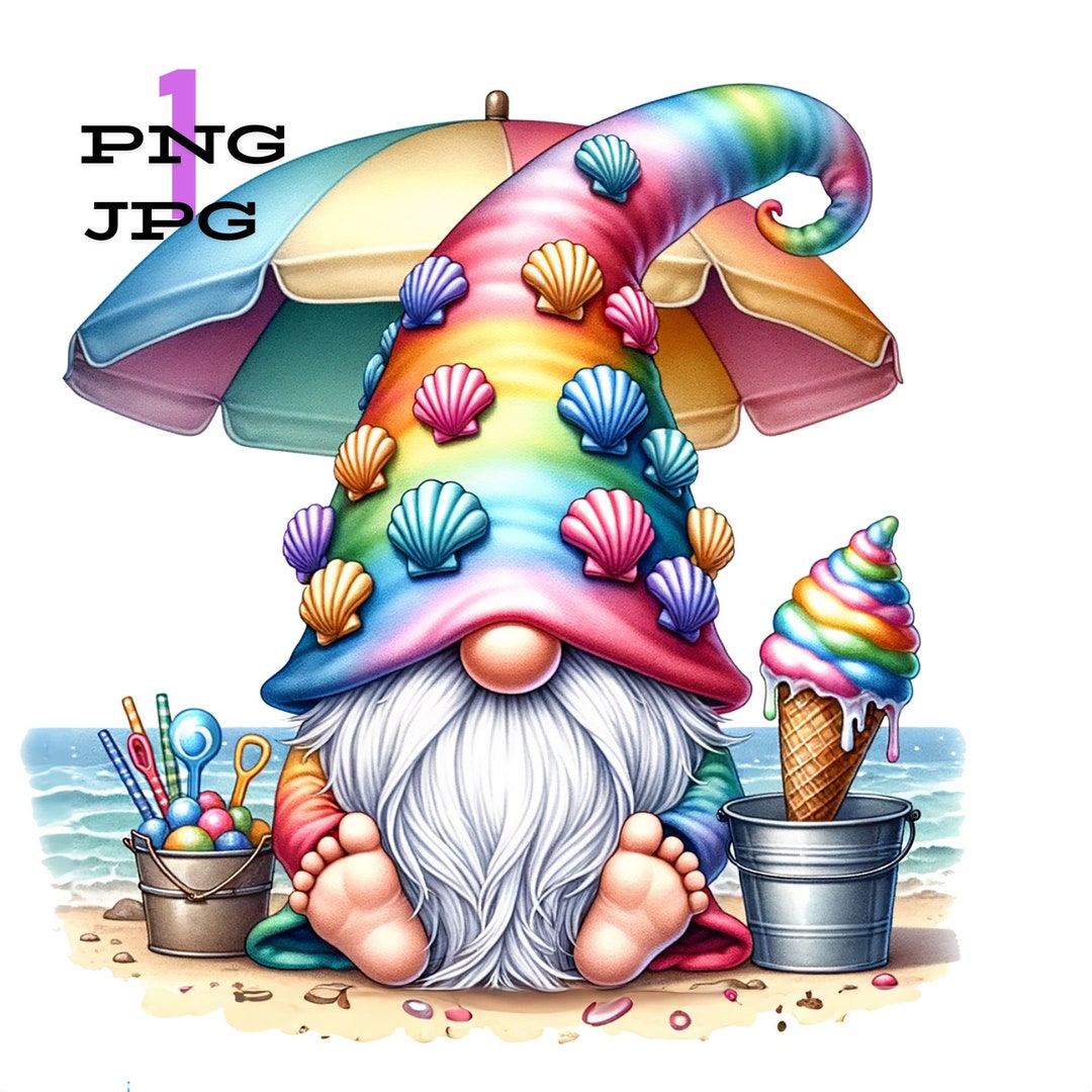 1 PNG,JPG, Summer Ice Cream Png,gnome Ice Cream Sublimation Design ...