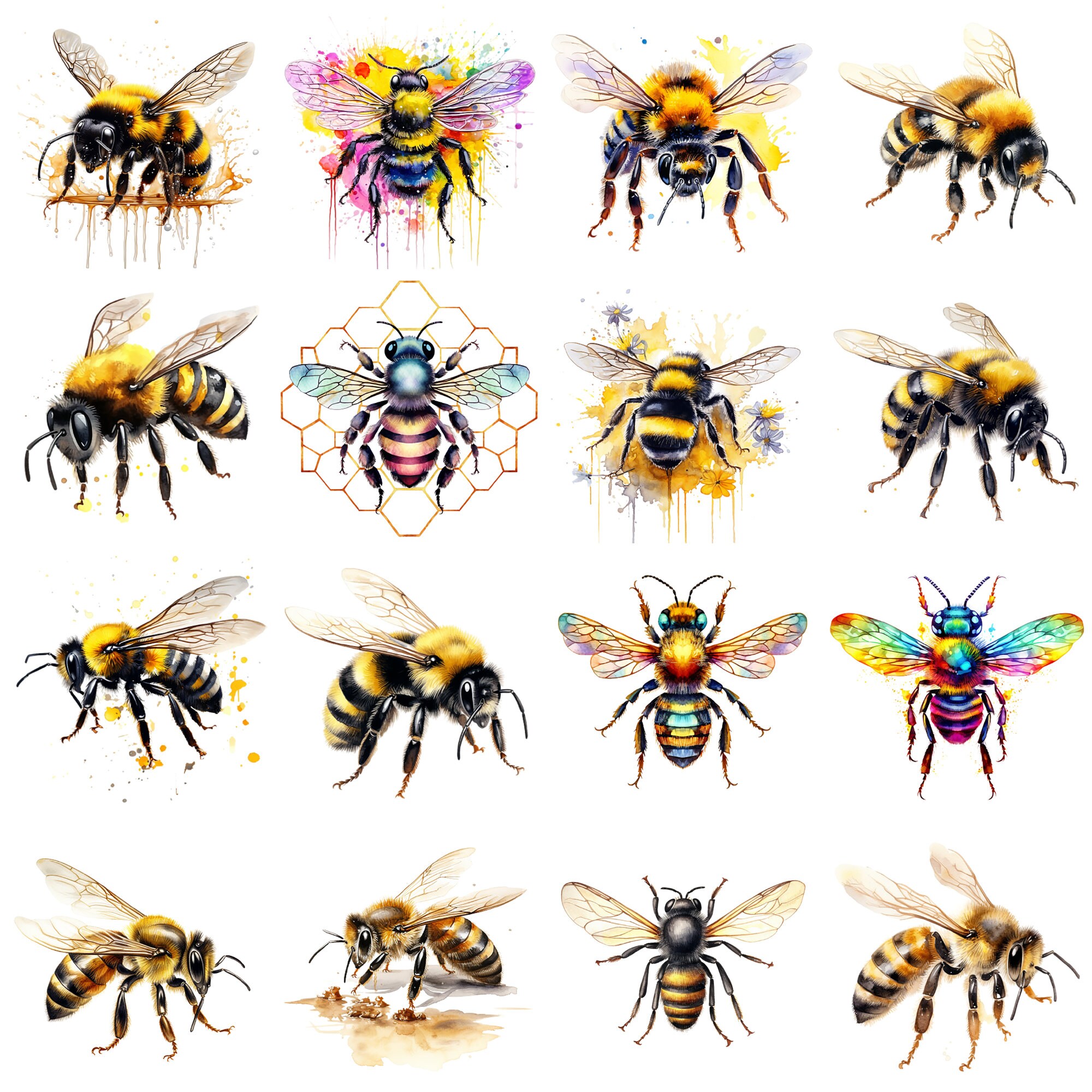 57 Bumblebee Clipart, Bee Clipart,high Quality JPG, Digital Download ...