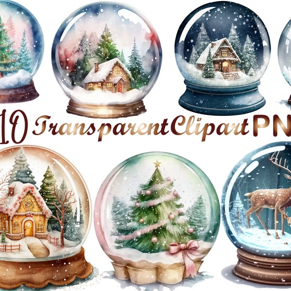 Snow Globes Clipart - Etsy