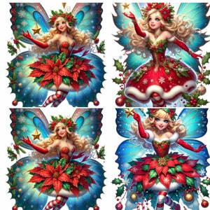 11 Christmas Fairy Clipart Bundle Png,christmas Fairy Png,fairy ...