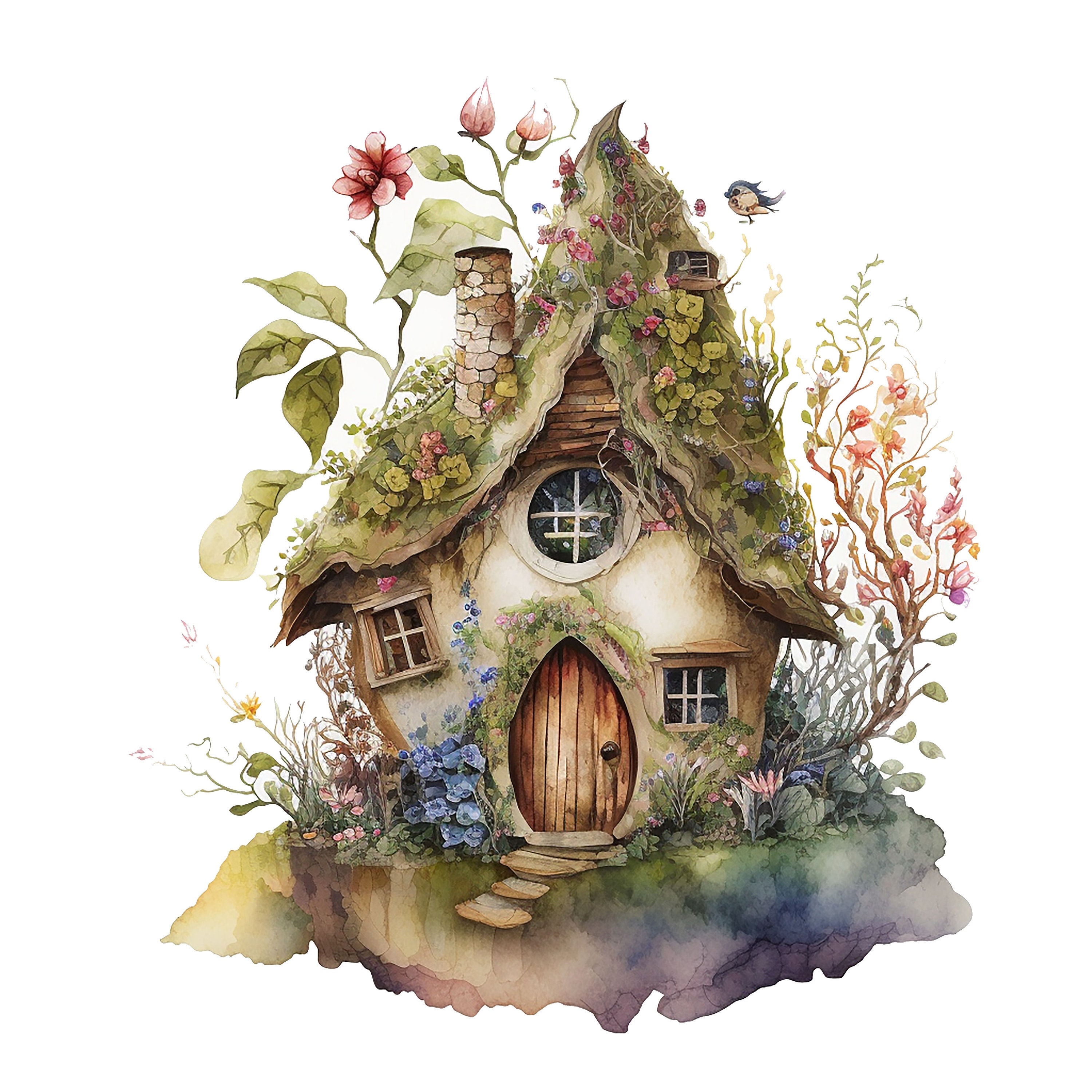 10 Fairy House Clipart Jpgs, Digital Planner, Paper Crafts ...