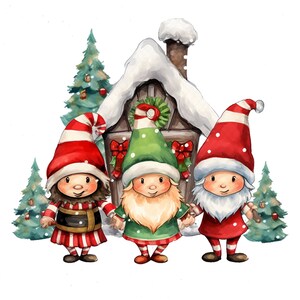 11 Christmas Gnomes Clipart, Christmas Clipart, Gnome Clipart, Jpgs ...