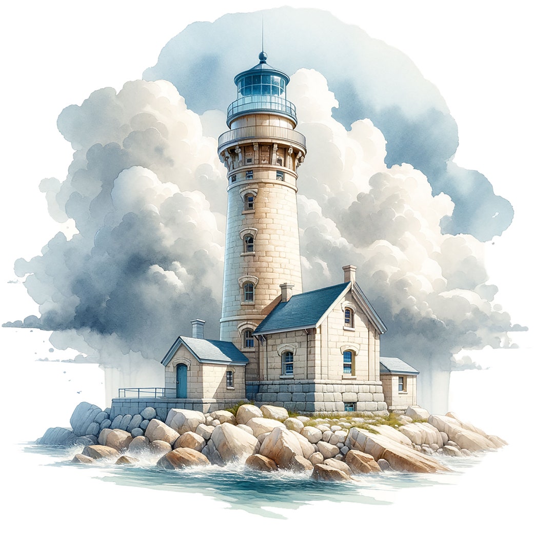 32 Jpgs Watercolor Nautical Collection Clipart, Beach Clipart Bundle ...