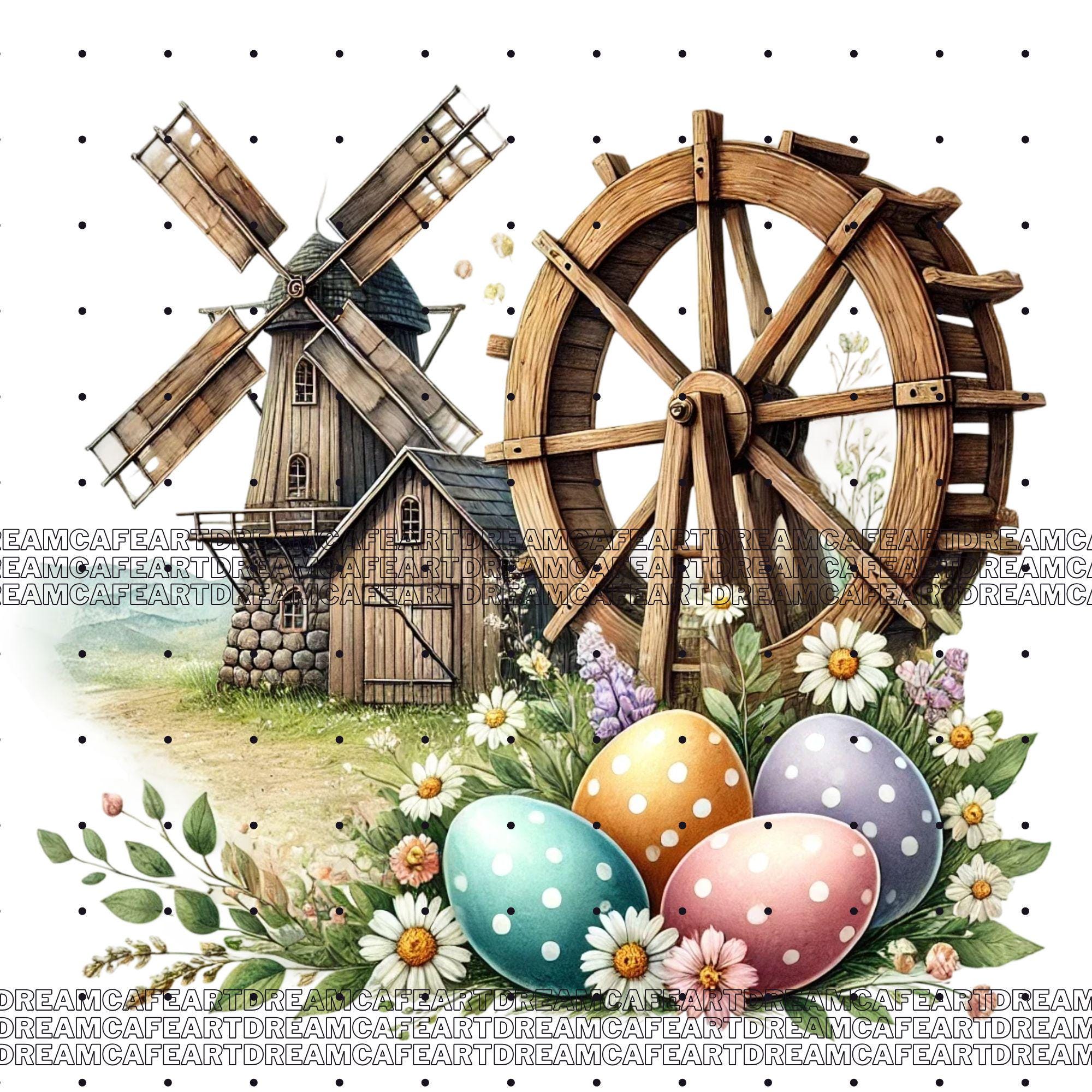 35 PNG Set 2 Easter Clipart Bundle, Spring Holiday Llustrations Designs ...