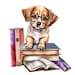 10 Dog and Books Books Clipart Jpgs Commercial Usedigital - Etsy