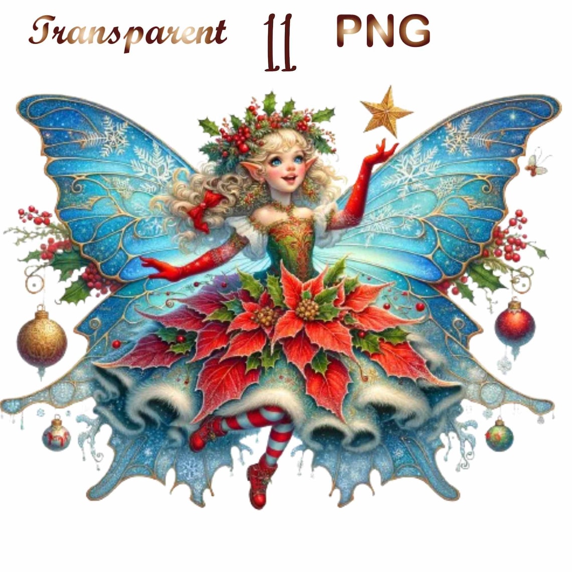 11 Christmas Fairy Clipart Bundle Png,christmas Fairy Png,fairy ...