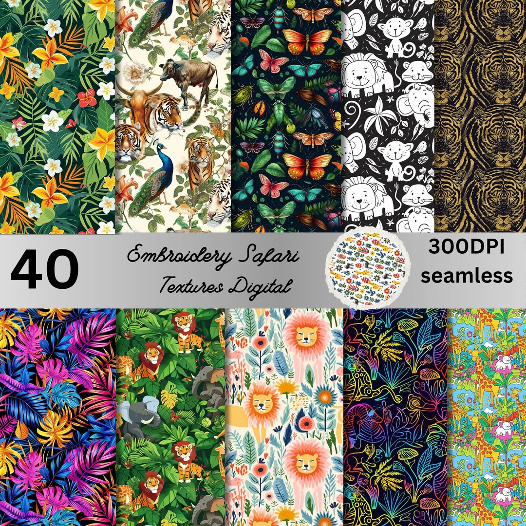 40 Seamles Safari Digital Papers, Safari Digital Papers, Safari Digital ...