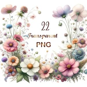 22 Boho Floral Border Png, Floral Border Clipart, Watercolor Floral ...