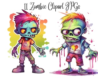 Zombie Clipart, Jpgs, Horror Zombie Clipart, Halloween Clipart ...