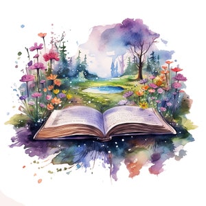 19 Spring Books Clipart, High Quality Jpgs, Nursery Art, Digital ...