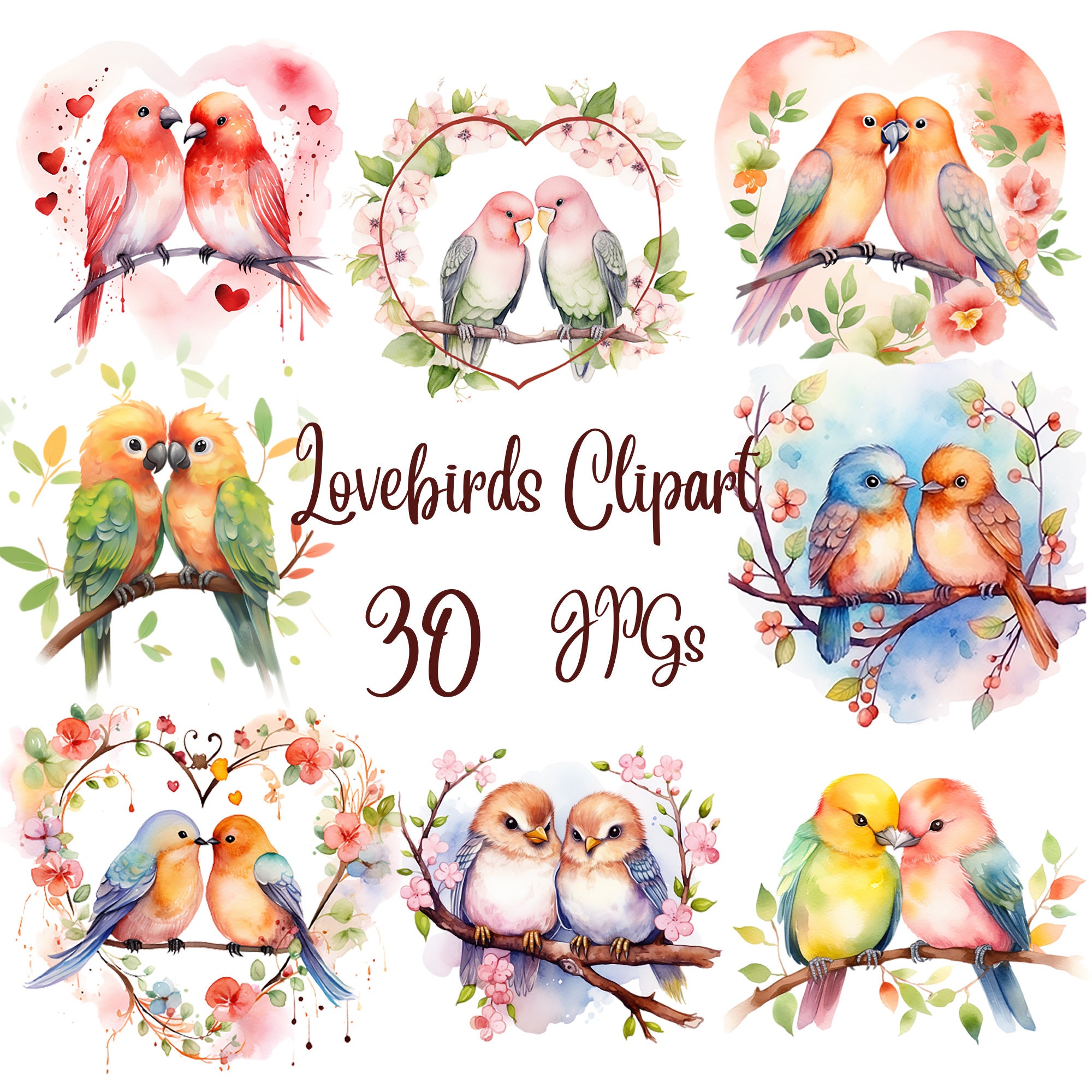 Vintage Love Bird Clip Art