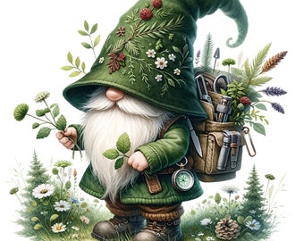 Watercolor Camping Gnome Clipart Bundle Png, Fall Gnomes, Camp Fire ...