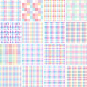 25 Seamless Pastel Plaid Digital Paper, Pastel Plaid Background Seamles ...