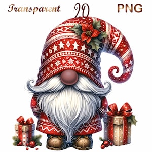 20 PNG Gnome Christmas Clipart Bundle,black Gnome Png,gnome Clipart ...