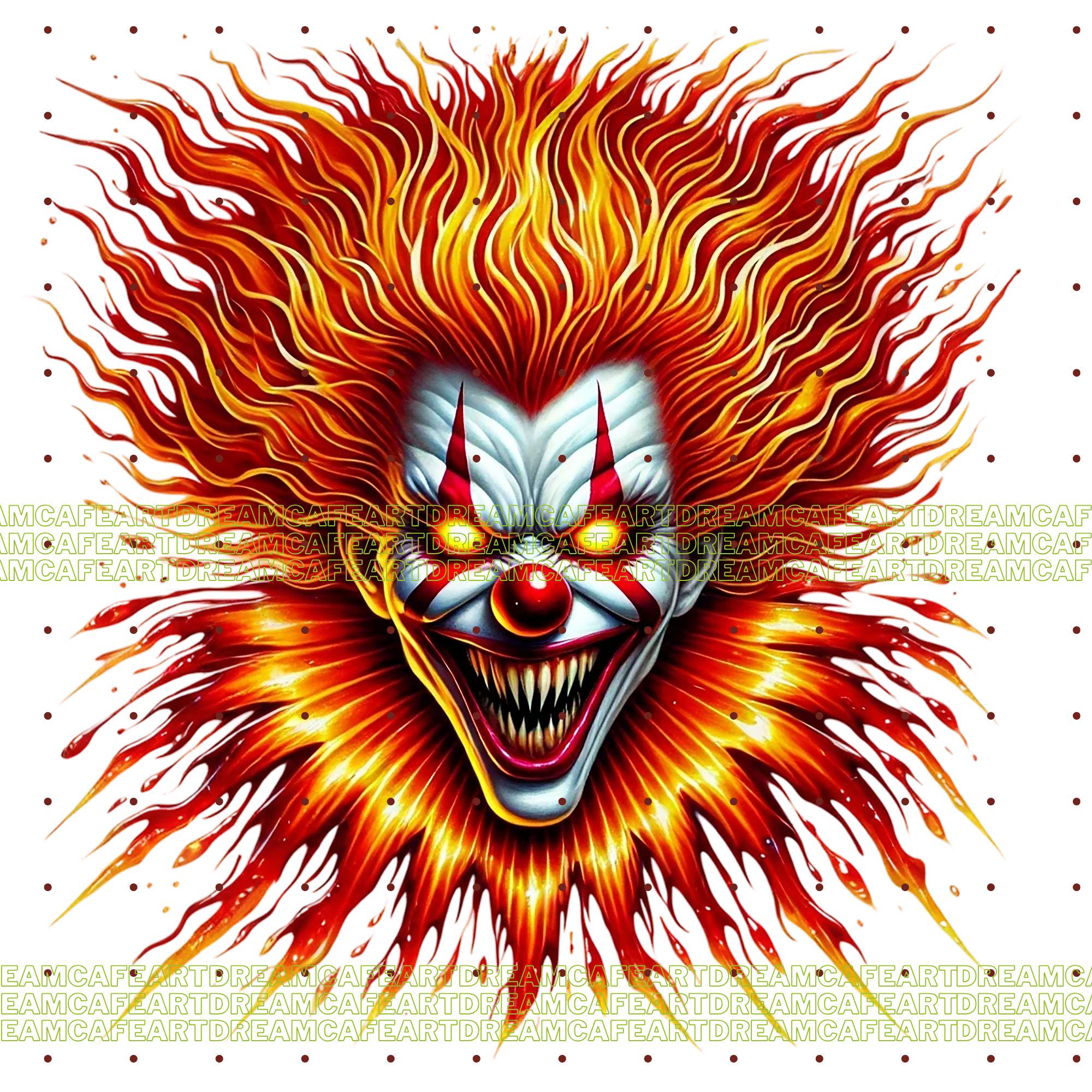 30 PNG Set 1 Psycho Clowns Clipart, Creepy Clown Graphics Designs ...