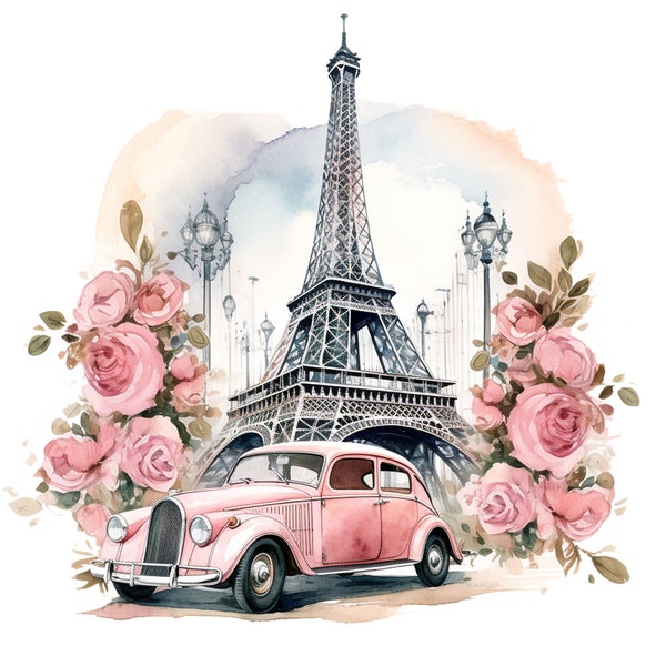 Digital Paper Paris - Etsy