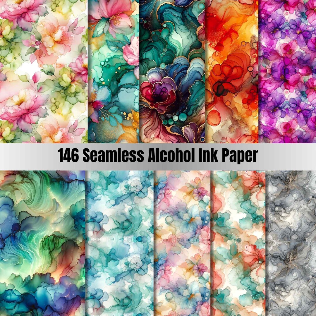 146 Alcohol Ink Seamless Digital Paper, Alcohol Ink Digital Papers ...