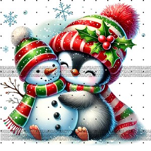 45 Png, Christmas Penguins Clipart Bundle,x-mas Clipart,holiday Penguin ...