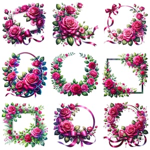 52 Fuchsia Flowers Clipart, Fuchsia Pink Roses, Roses Clipart, Pink ...