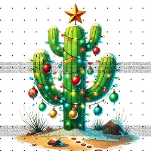 30 PNG Christmas Clipart Bundle, Western Holiday Cowboy Illustrations ...