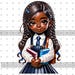 35 PNG, Black School Girls Clipart Bundle,set 1,black Cute Educational ...