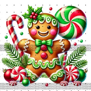 23 PNG, Gingerbread Man Clipart Bundle, Christmas Clipart, Festive ...
