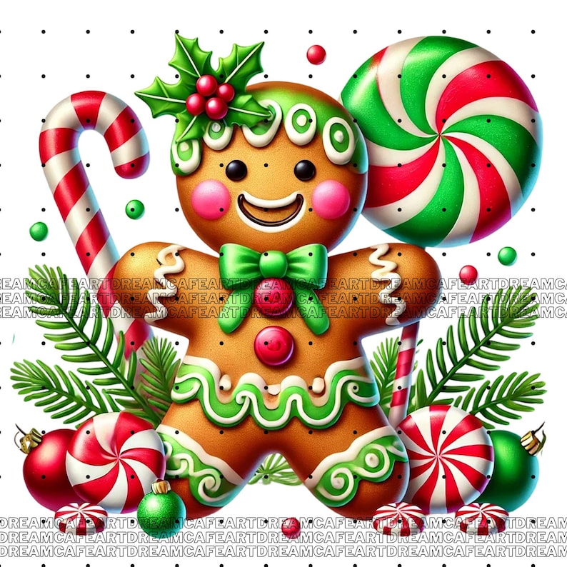 23 PNG, Gingerbread Man Clipart Bundle, Christmas Clipart, Festive ...