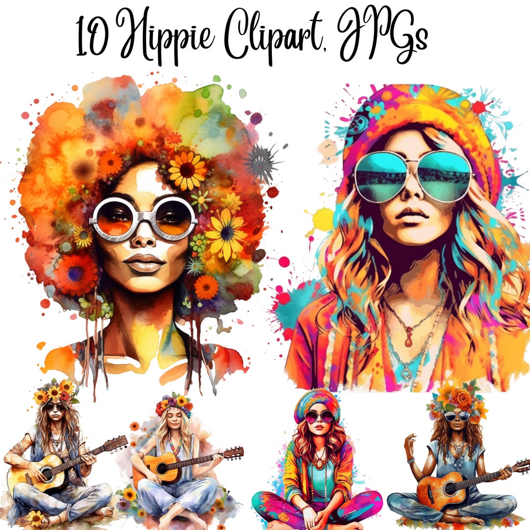 Hippie Girl Painting