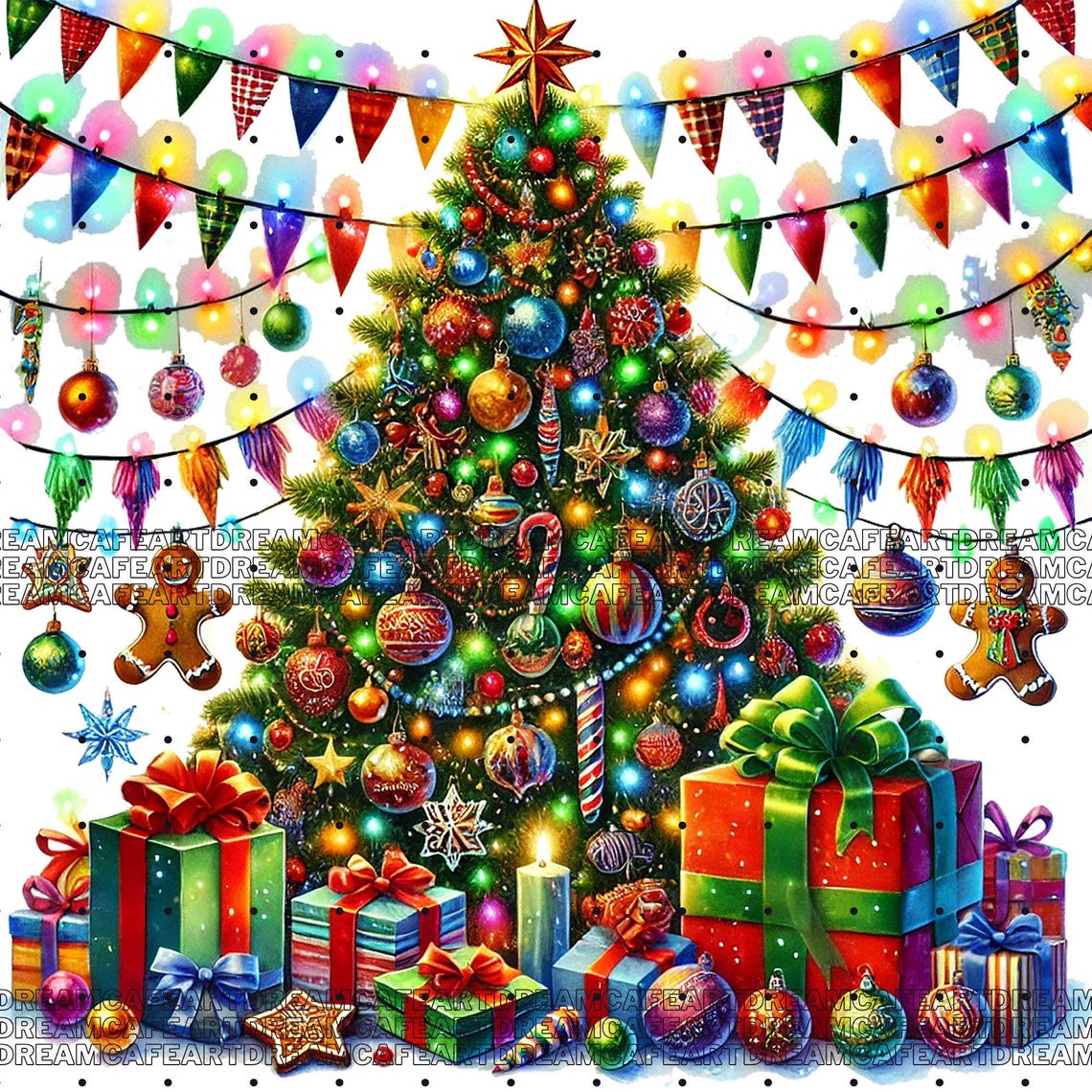 21 PNG Christmas Trees Clipart Bundle, Set 3,festive Tree Illustrations ...