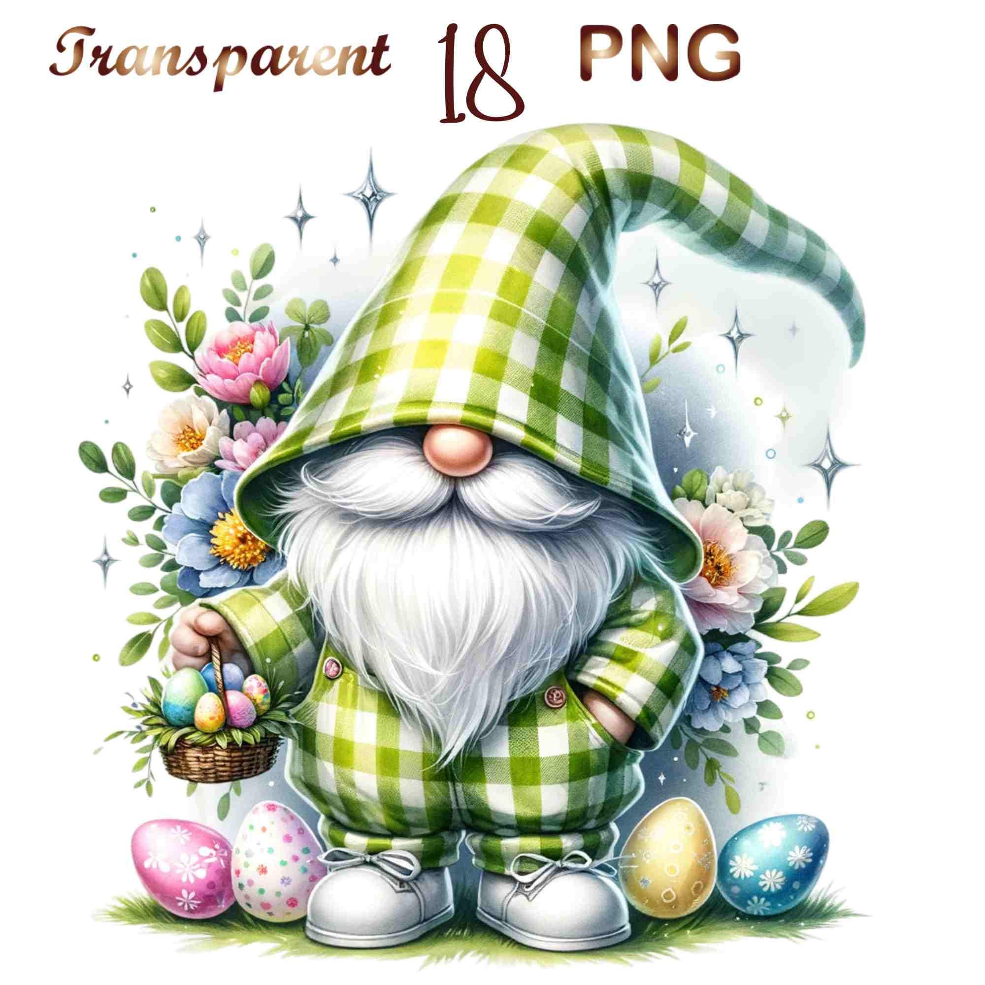 18 Easter Bunny Gnome Clipart, Clipart Easter Bundle, Easter Clipart ...