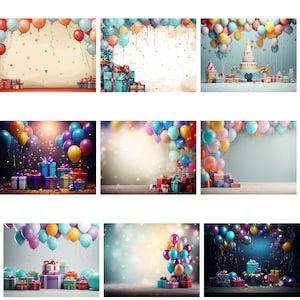 35 Printable Birthday Background Digital Paper, Birthday Background ...