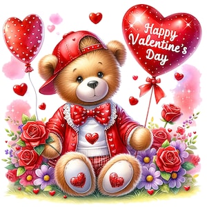 14 Valentine's Day Clipart PNG, Love Teddy, Valentines Bear Clipart ...