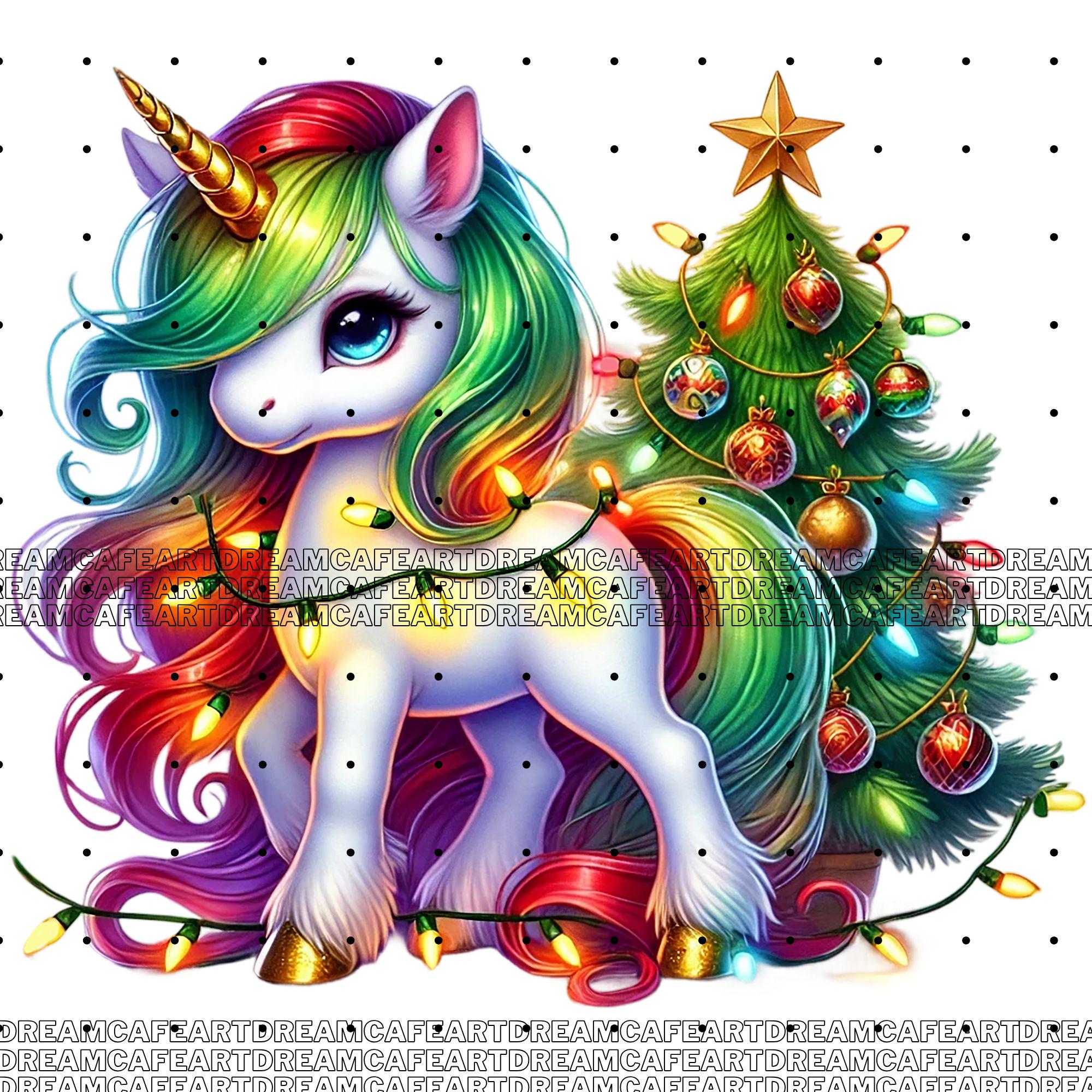 Christmas Unicorns Clipart Bundle 41 PNG, Set 6, Festive Unicorn ...