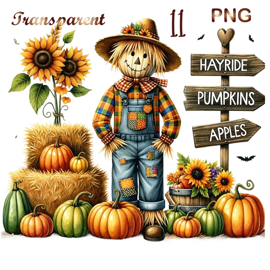 11 PNG, Hello Pumpkin Clipart, Pumpkins Clipart, Scarecrow Images ...
