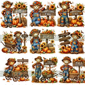 Fall Scarecrows Clipart – 62 PNG | Hello Pumpkin, Pumpkins, Autumn ...