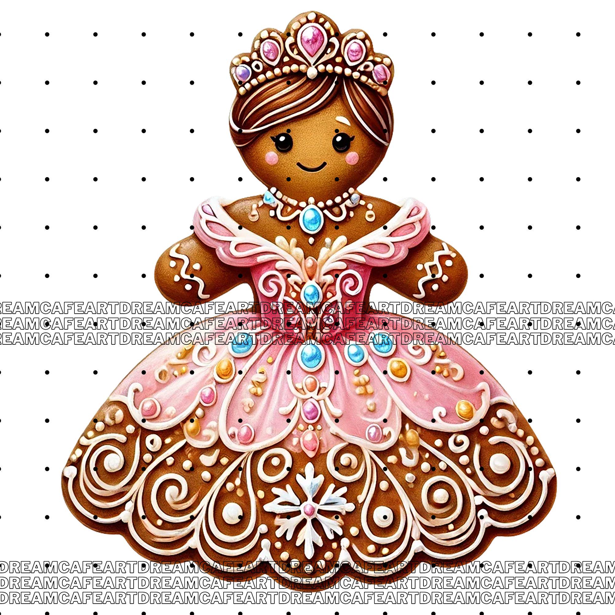 35 Pngs and Jpgs, Gingerbread Girl Christmas Clipart Bundle, Festive ...