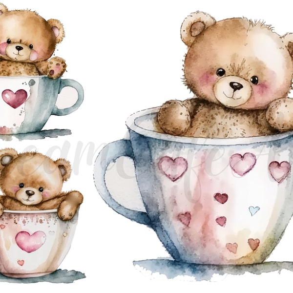 Teddy Bear Painting - Etsy