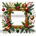 43 PNG Set 2 Christmas Frames Clipart Bundle, Holiday Festive Border ...