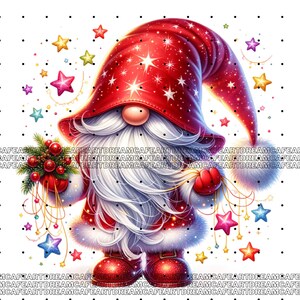 15 PNG and JPG, Santa Gnomes Bundle, Santa Claus Clipart, Christmas ...