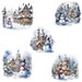 15 Snowman Night Clipart Bundle PNG, Winter Snowman Clipart, Christmas ...