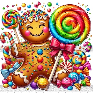 23 PNG, Gingerbread Man Clipart Bundle, Christmas Clipart, Festive ...