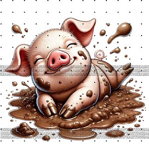 42 PNG Pigs Clipart Bundle, Cute Adorable Piggy Graphics Designs, Farm ...