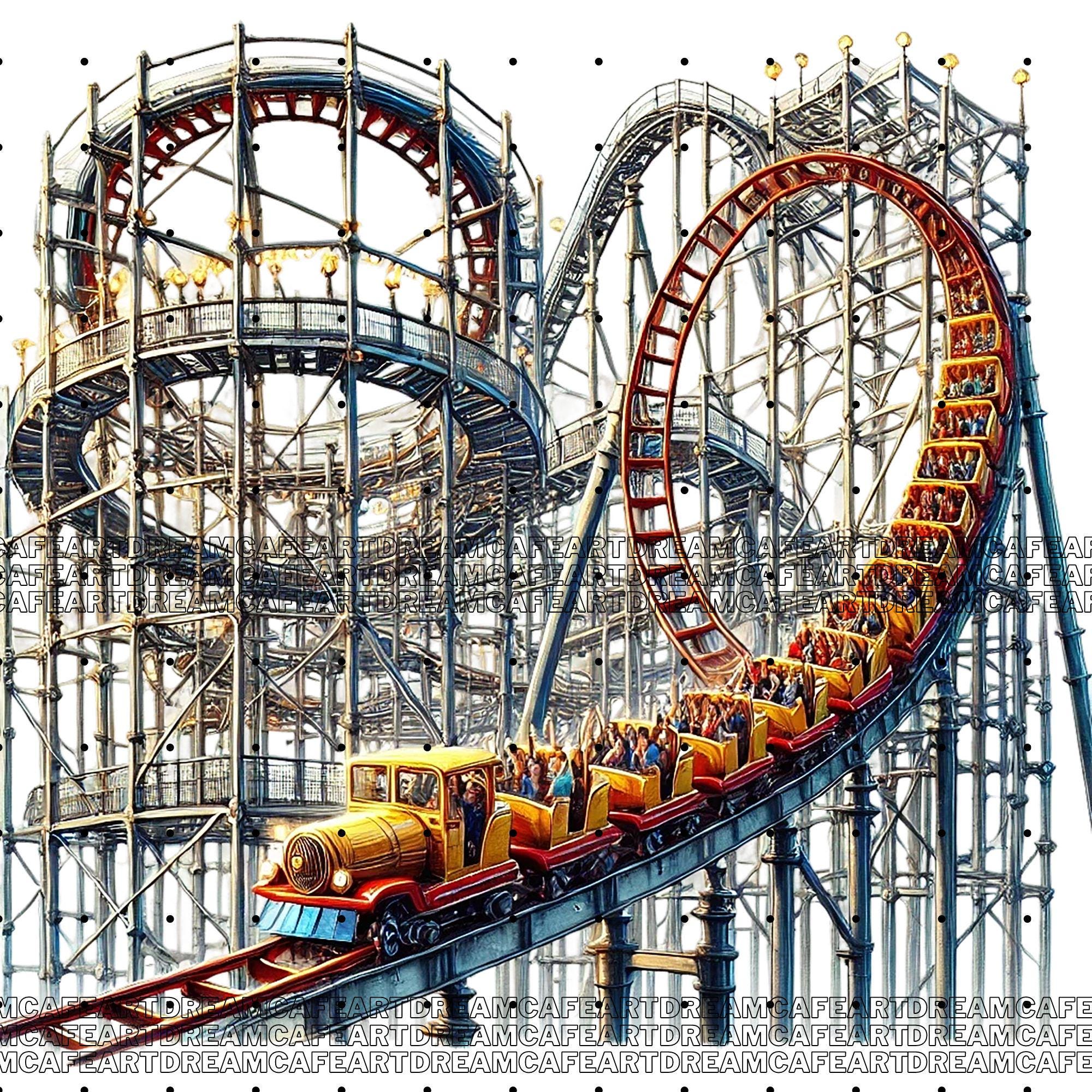28 PNG Amusement Park Clipart Bundle, Carnival Fun Illustrations ...