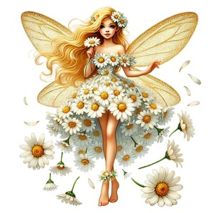 50 PNG, Daisy Fairy Clipart Bundle,cute Fairy,daisy Fairy Clipart ...